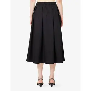 Stylein Jorina A-line Cotton Midi Skirt - Black