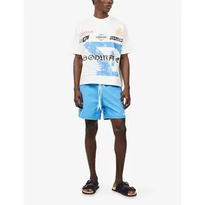 GODMADE Logo Print Swim Shorts