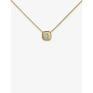 Monica Vinader Gemdrop Chain Necklace With Blue Topaz - Gold