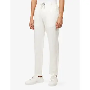 Eleventy Slim-leg Jogger Linen Trousers