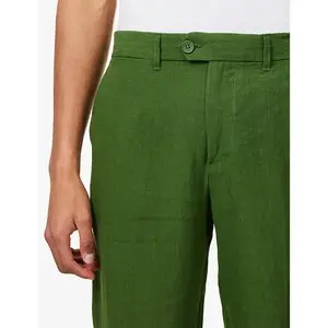 PERCIVAL Tailored Linen Trousers - Forest