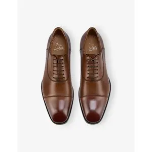 CHRISTIAN LOUBOUTIN Greggory Leather Oxford Shoes - Havane