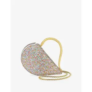 BVLGARI Serpenti Cuoricino Mini Pavé Rainbow Crystal Top-handle Bag