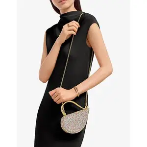 BVLGARI Serpenti Cuoricino Mini Pavé Rainbow Crystal Top-handle Bag