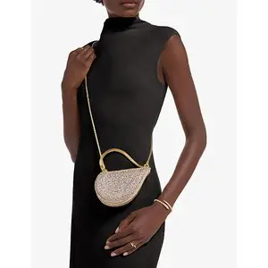 BVLGARI Serpenti Cuoricino Mini Pavé Rainbow Crystal Top-handle Bag