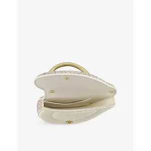 BVLGARI Serpenti Cuoricino Mini Pavé Rainbow Crystal Top-handle Bag