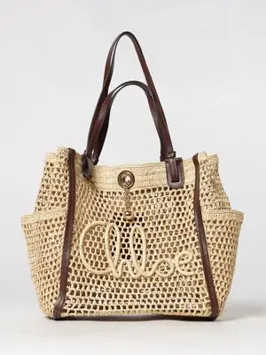 Chloé Crochet Raffia Tote