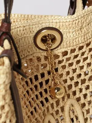 Chloé Crochet Raffia Tote