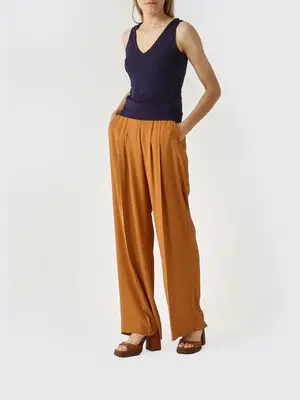 Malìparmi Sleeveless V-neck Jersey Top - Navy