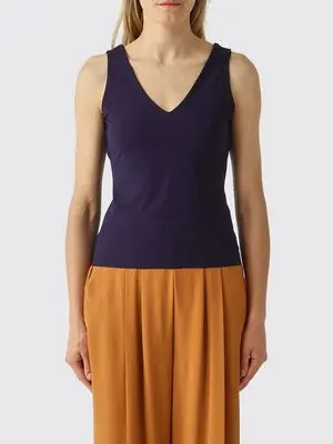 Malìparmi Maliparmi Sleeveless V-Neck Jersey Top Navy