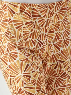 Malìparmi High-waisted Straight Trousers In Tropical Print Jersey