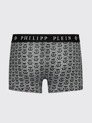 Philipp Plein Stretch Cotton Boxers With Logo