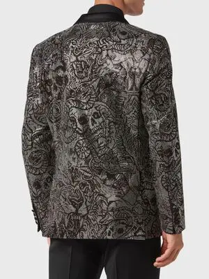 Philipp Plein Embroidered Skull Blazer