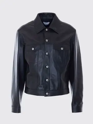 Bottega Veneta Leather Shirt Jacket - Black