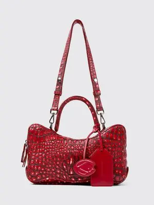 Camper Lunssi Bag In Crocodile Print Leather - Red