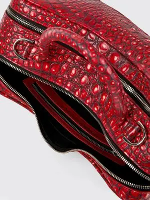 Camper Lunssi Bag In Crocodile Print Leather - Red