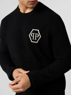 Philipp Plein Cashmere Crew Neck Sweater - Black