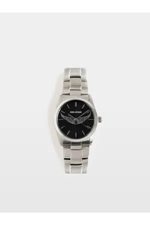 Zadig&Voltaire Stainless Steel Watch With Wing Motif - Black