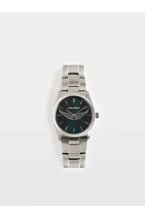Zadig&Voltaire Stainless Steel Watch With Wing Motif - Navy
