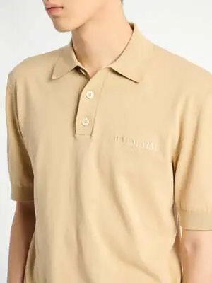 Balmain Embroidered Vintage Polo - Beige