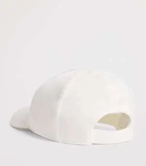 Eleventy Cotton Baseball Cap With Embroidered Logo - Ivory