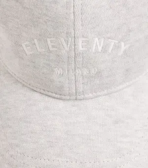 Eleventy Cotton Baseball Cap With Embroidered Logo - Grey