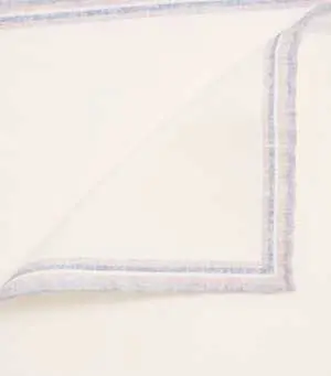 Eleventy Wool-cotton Stripe Pocket Square