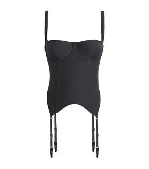 SKIMS Sculpting Body Corset With Balconette Cups - Black