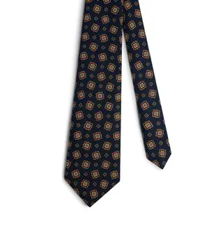 Dunhill Mulberry Silk Printed Neck Tie - Red