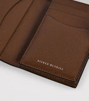 Dunhill Leather Alfred Card Holder - Black