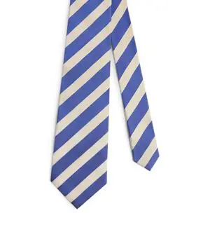Dunhill Mulberry Silk Stripe Neck Tie - Blue