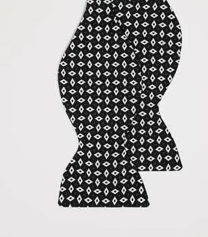 Dunhill Mulberry Silk Polka Dot Bow Tie