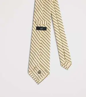 Dunhill Mulberry Silk Stripe Neck Tie - Ivory