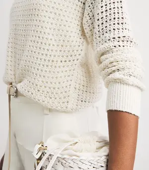 Eleventy Silk Open-knit Sweater