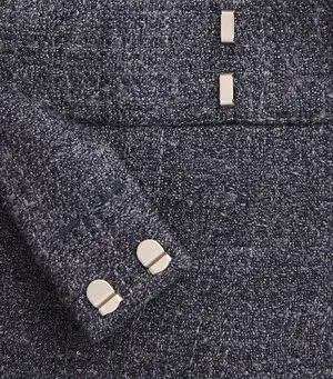 Eleventy Wool-linen Blend Trousers With Sequins