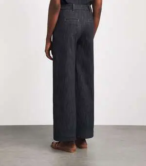 Eleventy Wide-leg Denim Trousers