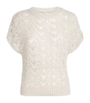 Eleventy Knitted Linen-silk Sweater
