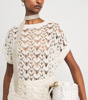 Eleventy Knitted Linen-silk Sweater