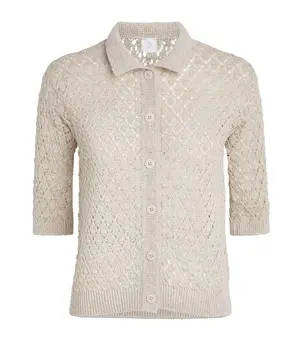 Eleventy Linen-cotton-silk Blend Knitted Shirt