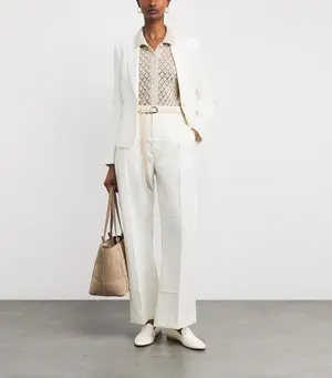 Eleventy Linen-cotton-silk Blend Knitted Shirt
