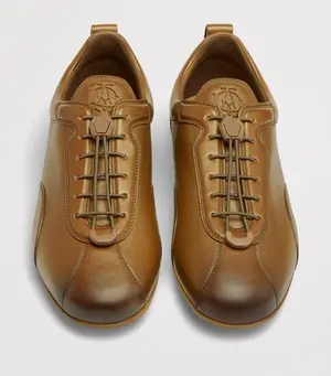 Dunhill Patina Calfskin Davies Sneakers - Beige