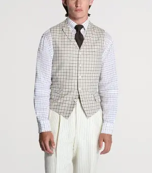 Dunhill Check Single-breasted Waistcoat