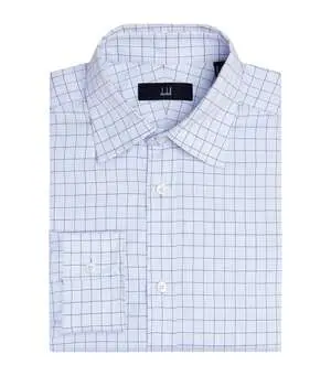 Dunhill Cotton Check Shirt - Blue