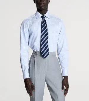 Dunhill Cotton Check Shirt - Blue
