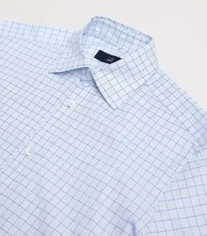 Dunhill Cotton Check Shirt - Blue