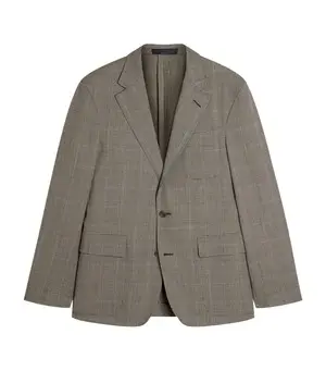 Dunhill Wool-cashmere Check Cavendish Blazer - Beige