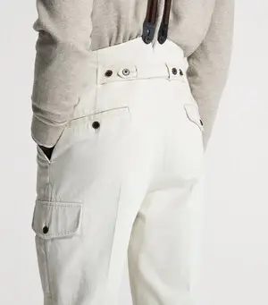Dunhill Cotton Double-pleat Chinos - Grey