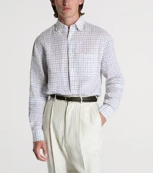 Dunhill Linen Tattersall Check Shirt