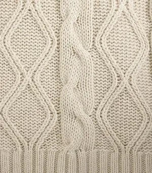 Dunhill Cashmere-blend Aran Cable-knit Sweater - Ivory