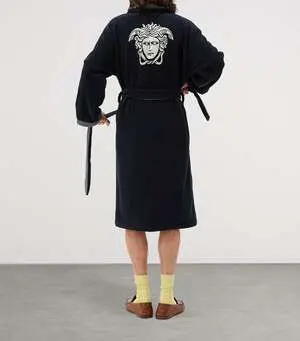 Versace Cotton Medusa Robe - Blue